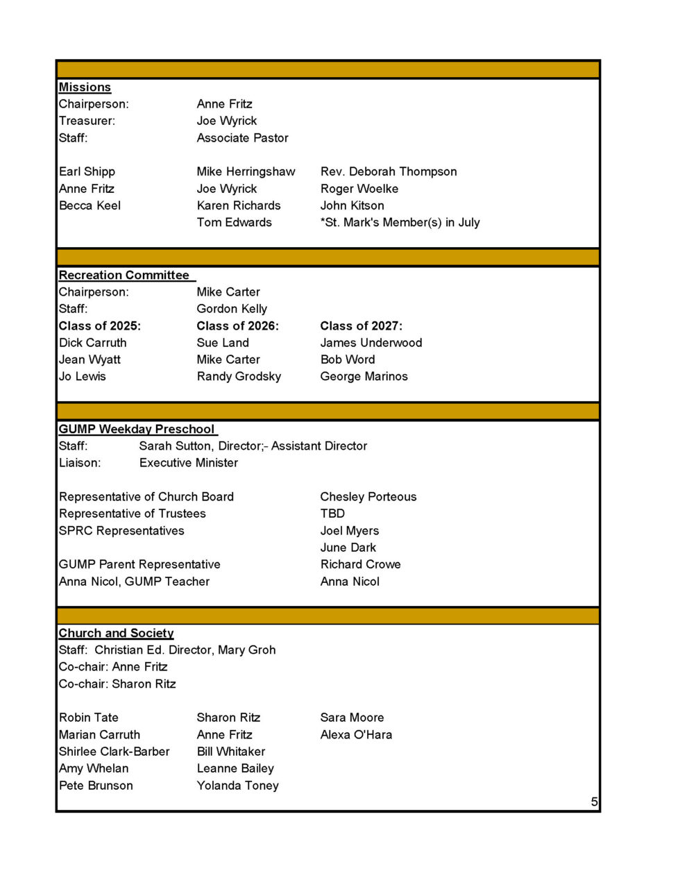Lay Leaders - Germantown UMC