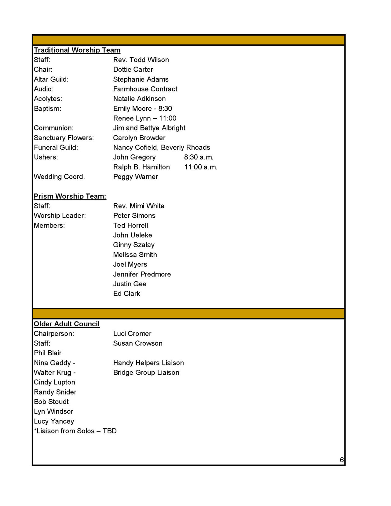 Lay Leaders - Germantown UMC