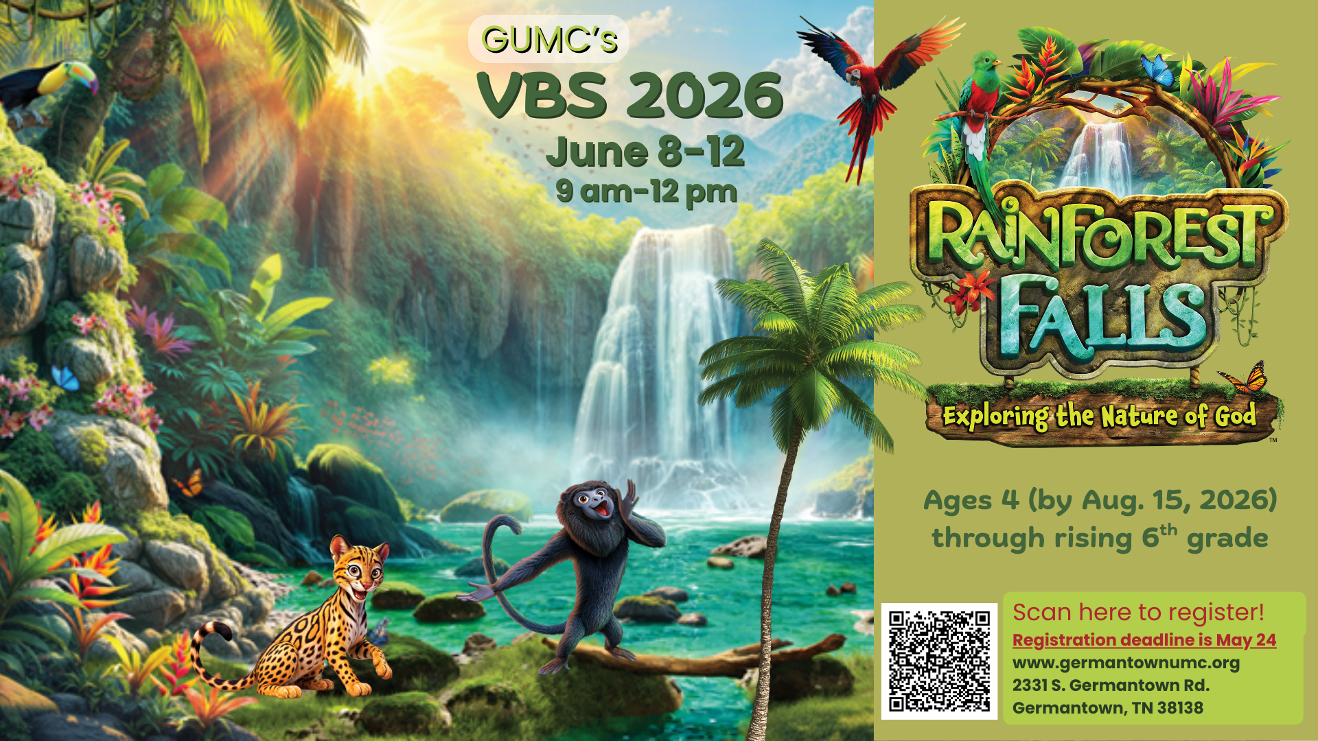 VBS Registration 2026 - Rainforest Falls - Germantown UMC